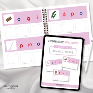 Montessori Pink Series Jumbled Word Cards for Short O - Etsy