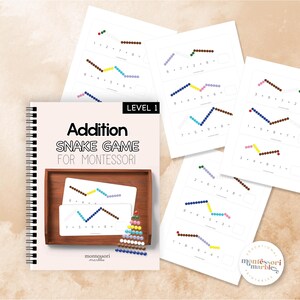MONTESSORI SNAKE GAME Addition and Subtraction Workbook Bundle ...