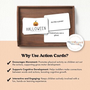 HALLOWEEN Action Cards, Fun Games for Halloween, Halloween Preschool ...
