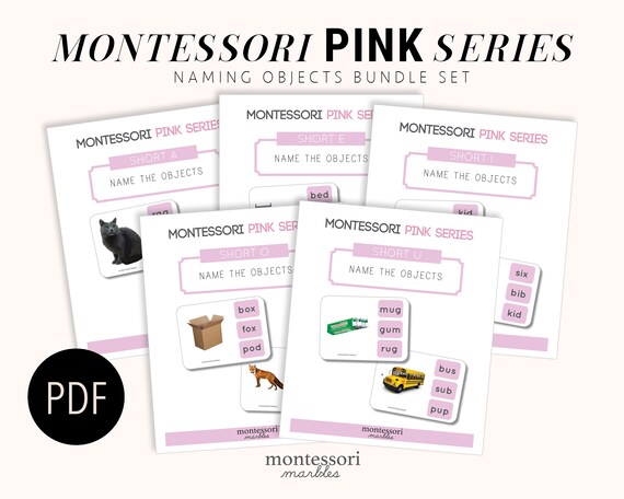 Montessori Pink Series Short I Bingo, aprende a leer palabras CVC - México