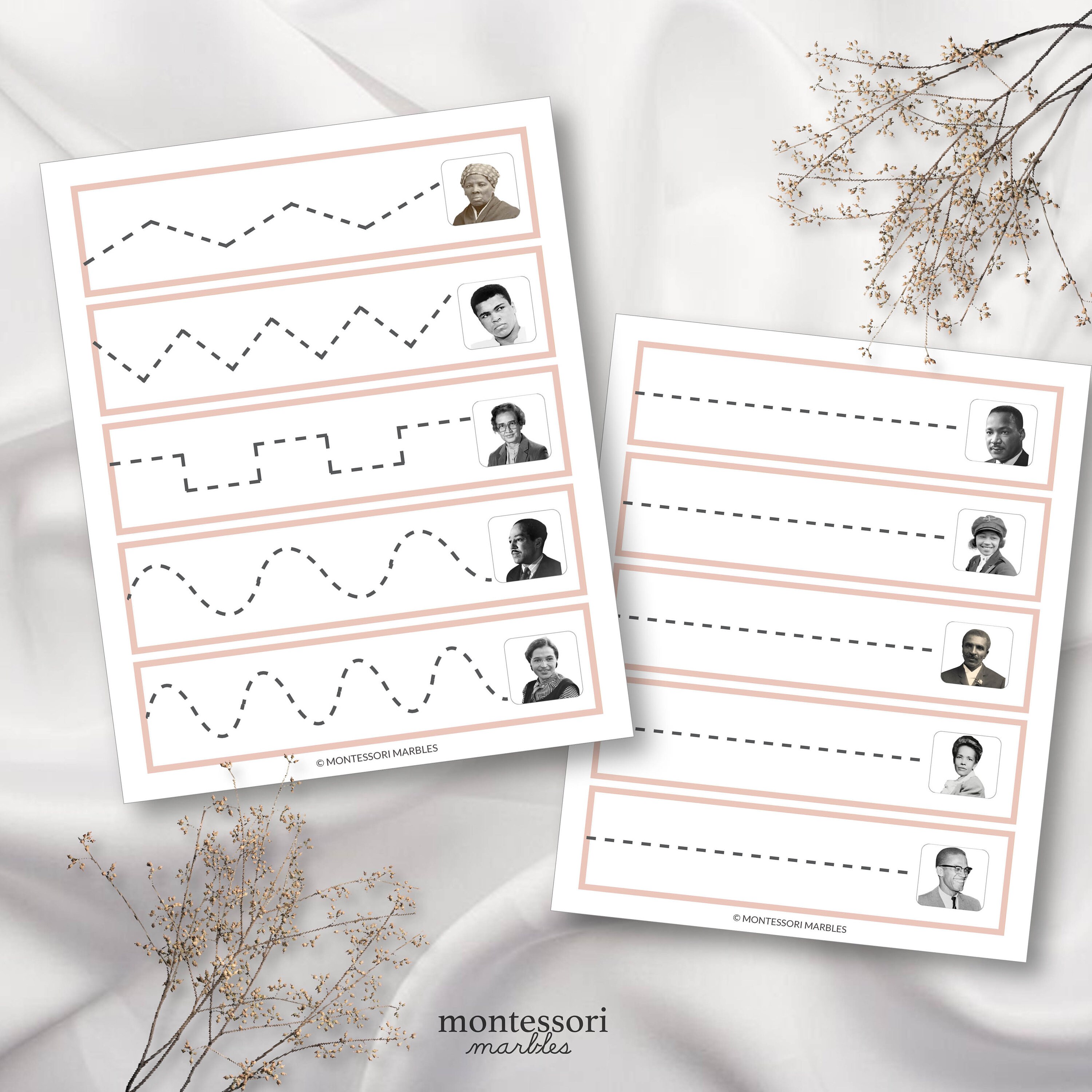 BLACK HISTORY MONTH Cutting Strips for Montessori Toddler - Etsy