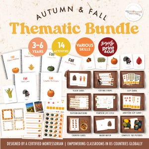 FALL BUNDLE Montessori Inspired Activities for Kindergarten | Visual ...