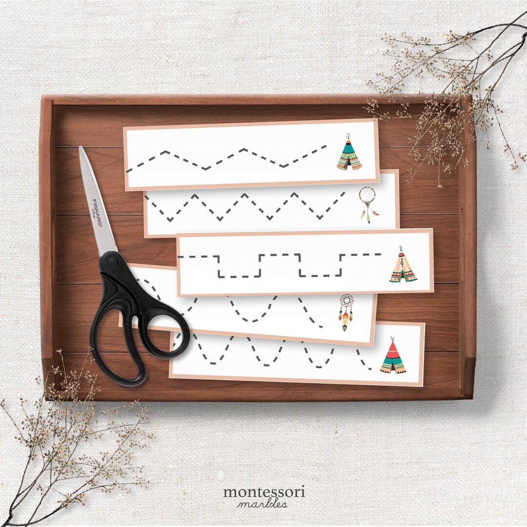 NATIVE AMERICAN HERITAGE Month, Cutting Strips, Preschool Activity ...