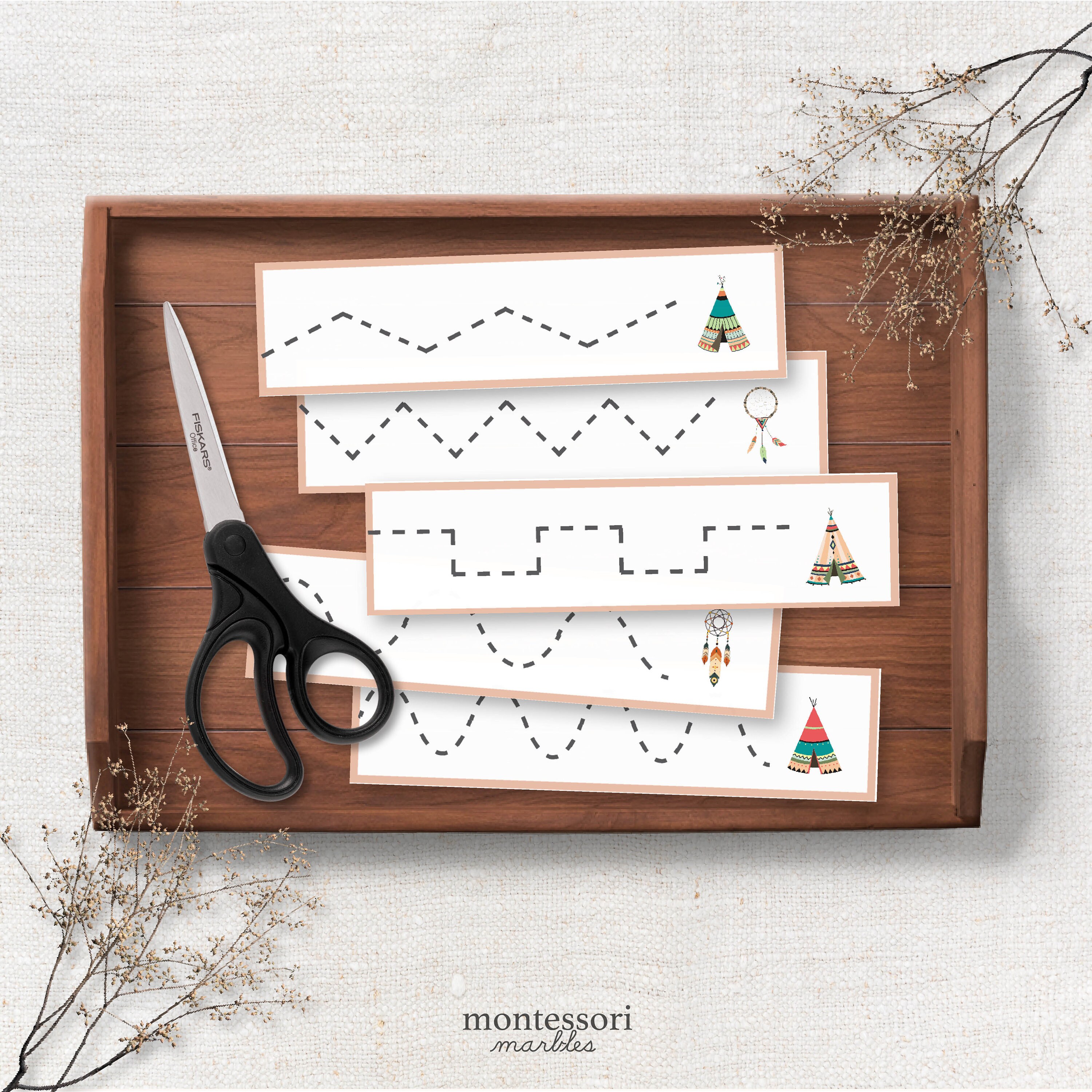 NATIVE AMERICAN HERITAGE Month, Cutting Strips, Preschool Activity ...