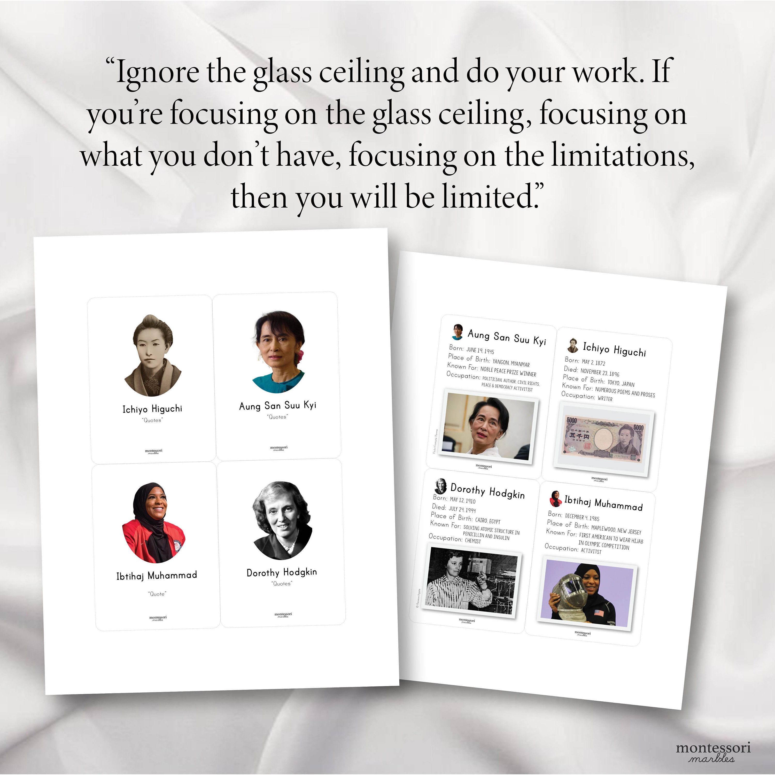 WOMEN'S HISTORY MONTH Famous Women Fact Cards Printable - Etsy