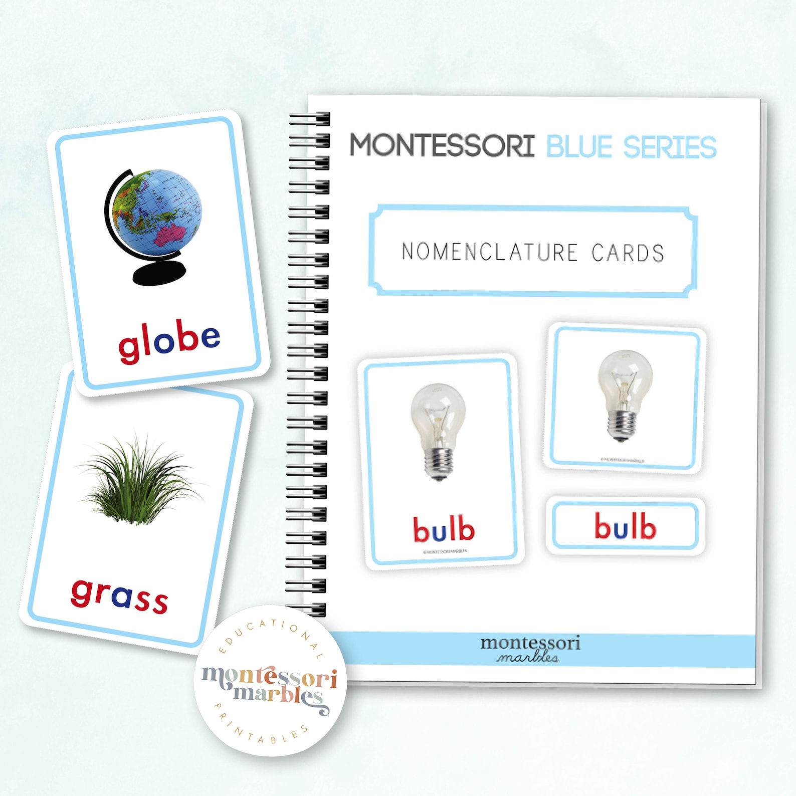 Blue Series Nomenclature Cards | Montessori Language | Consonant Blends ...