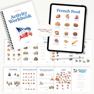 FRANCE Activity Workbook and Flash Cards | Fun Printable to Learn About ...