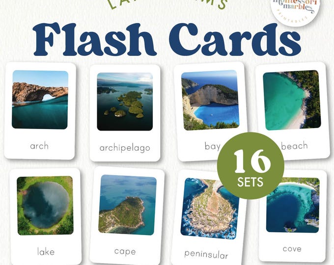 Seven Continents Flash Cards: Montessori Geography (digital Download ...