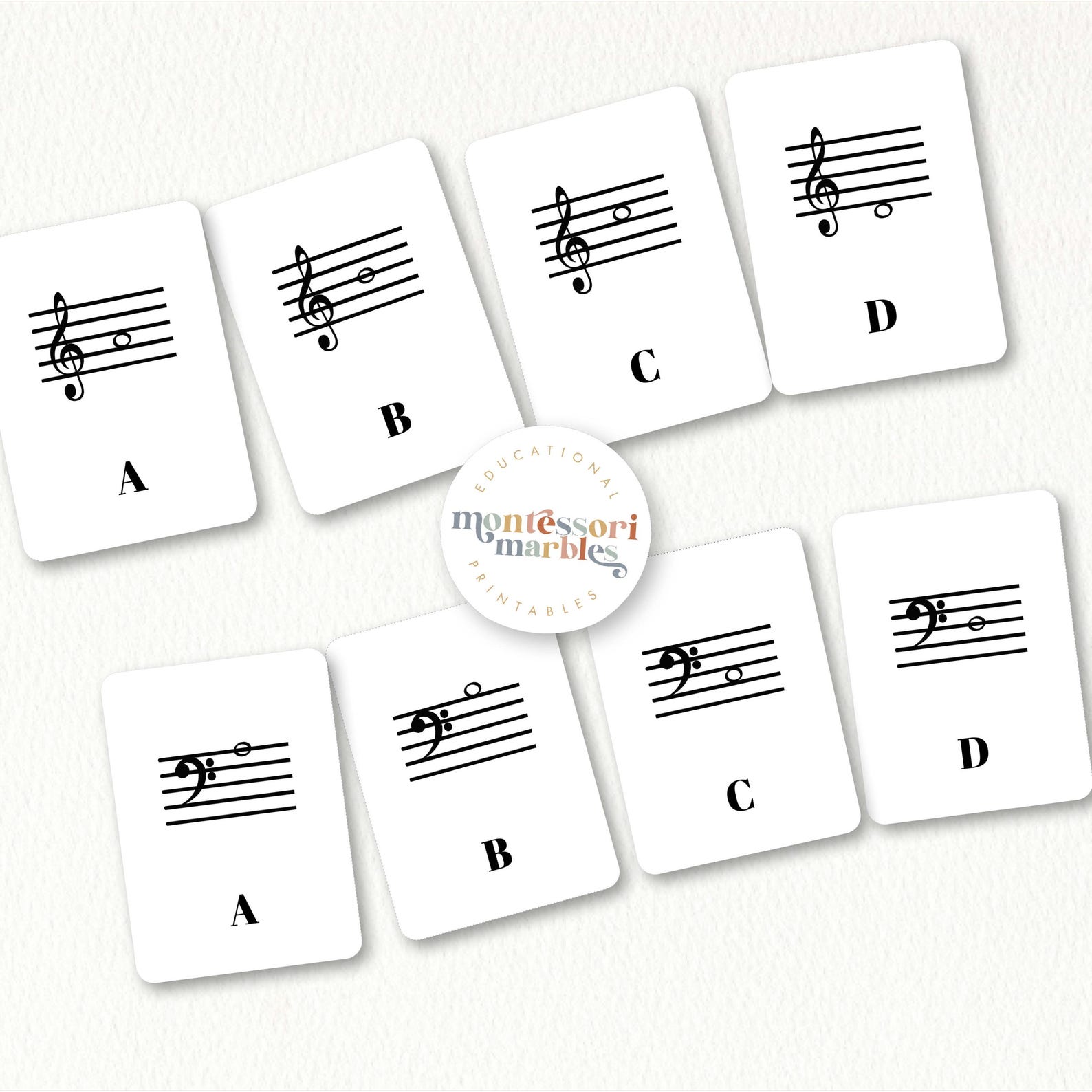 Music Notes Flash Cards | Montessori Cultural | Music Education ...