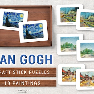 VINCENT VAN GOGH Matching Picture Cards Famous Paintings Art - Etsy