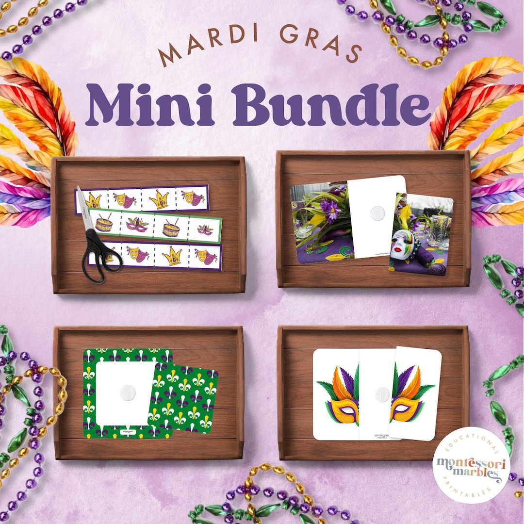 MARDI GRAS Mini Bundle for Preschool & Kindergarten Age 2-4 Years Old ...