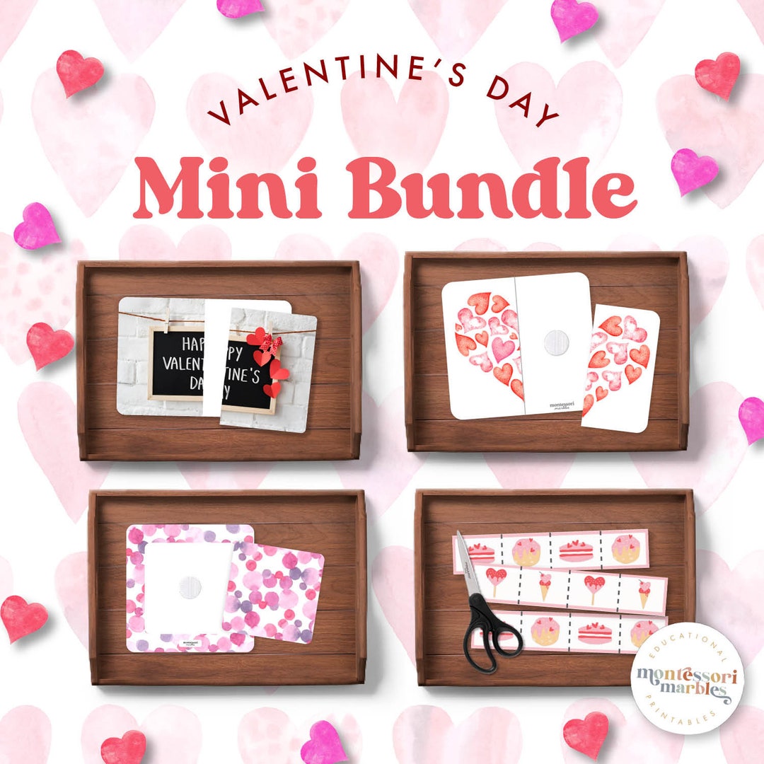 VALENTINE'S DAY Mini Bundle for Preschool & Kindergarten Age 2-4 Years ...
