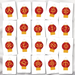 Lunar New Year Alphabet Flash Cards | Lantern Theme Montessori Cultural ...