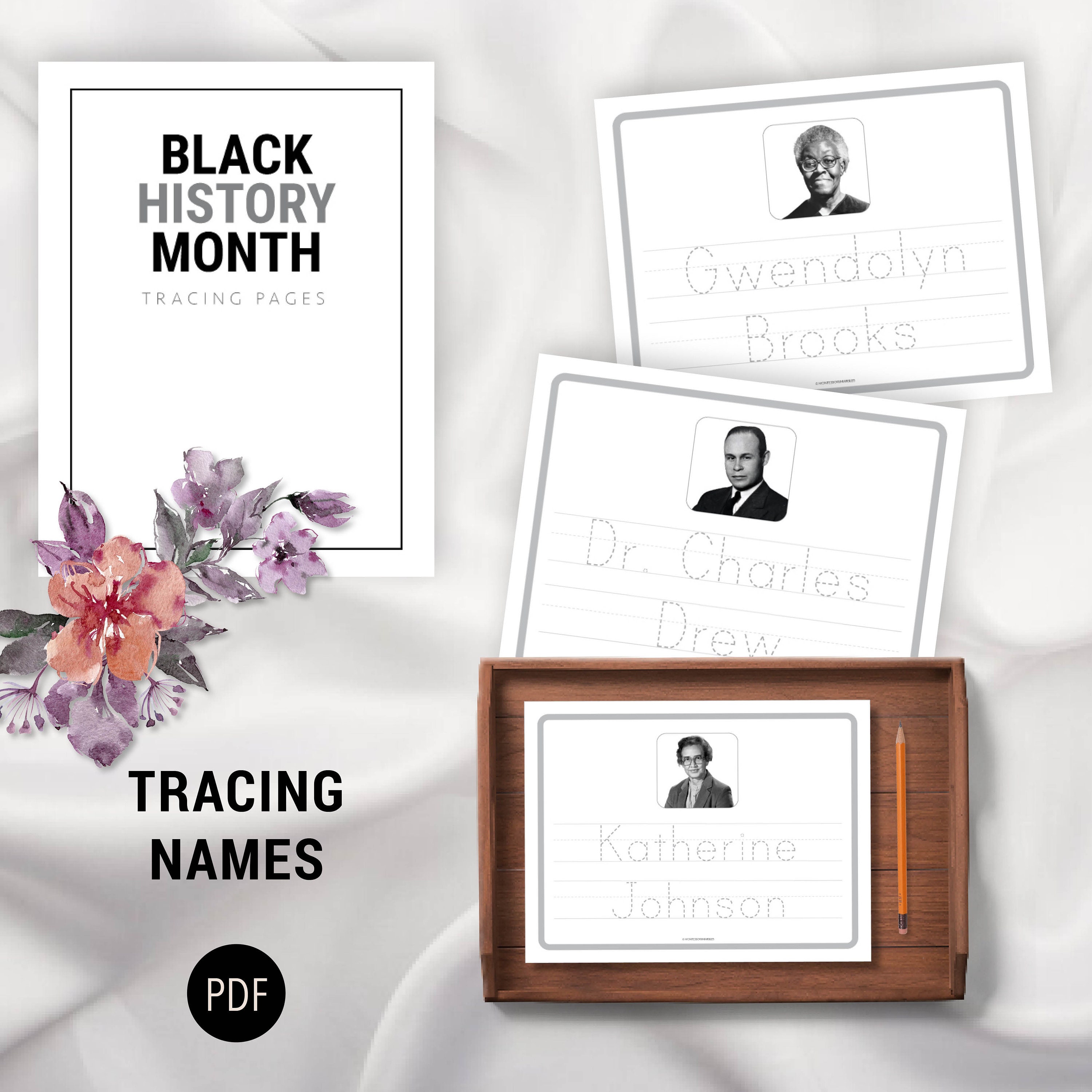 Black History Month Mini Bundle | Montessori Flash Cards and Fine Motor ...