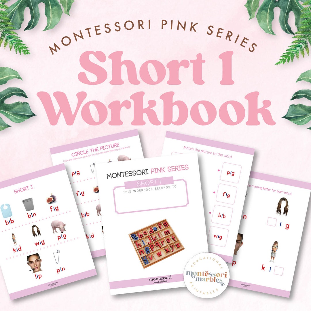 MONTESSORI PINK SERIES Workbook Short I, Printable for Prek Preschool ...