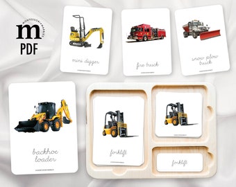 Vocabulary Vehicles Cards - Etsy