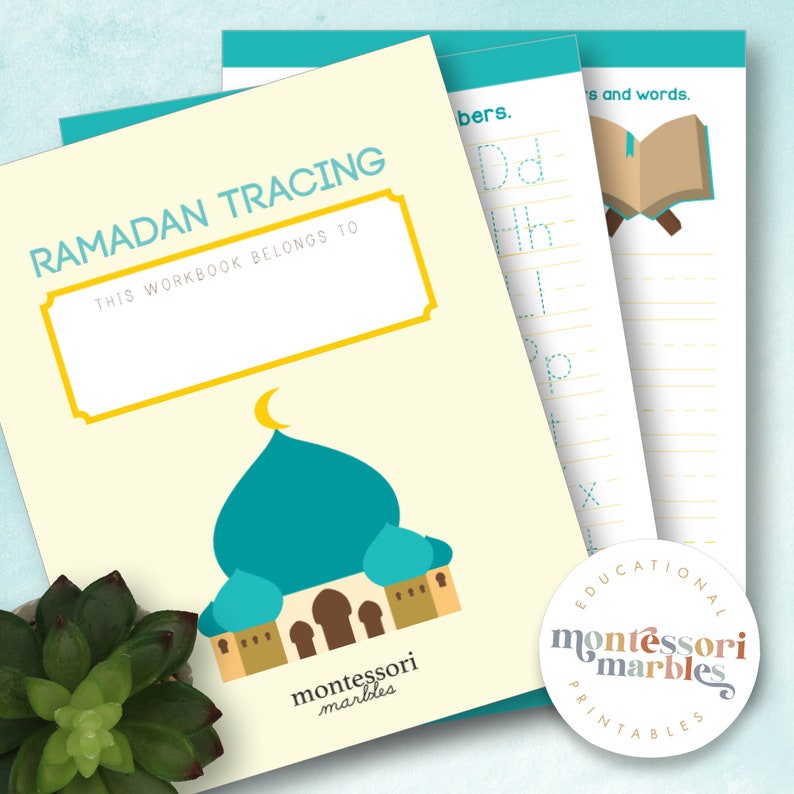 RAMADAN Tracing Practice Workbook Cultural Activity for Kindergarten ...