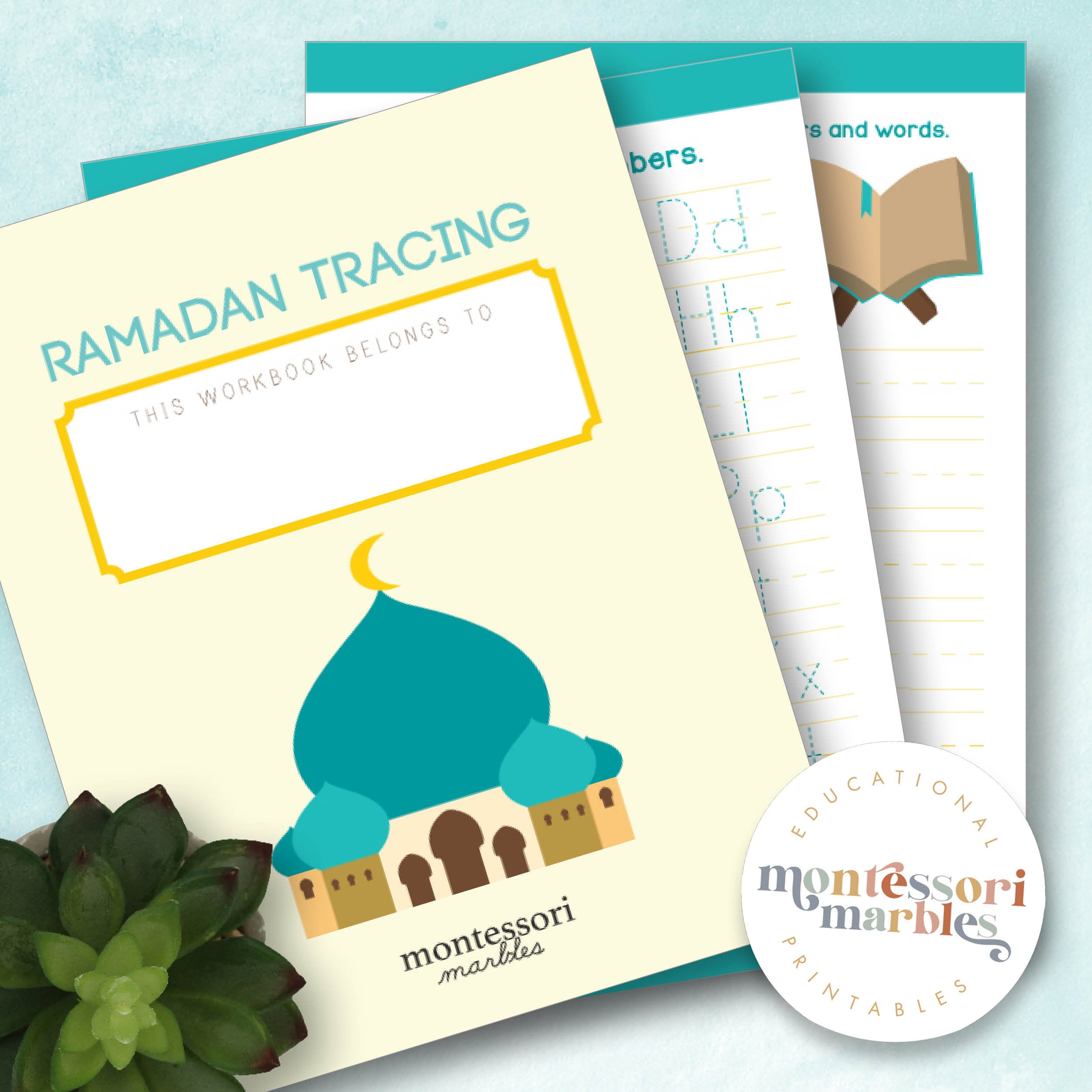 RAMADAN Tracing Practice Workbook Cultural Activity for Kindergarten ...