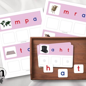 Montessori Pink Series Jumbled Word Cards for Short A - Etsy