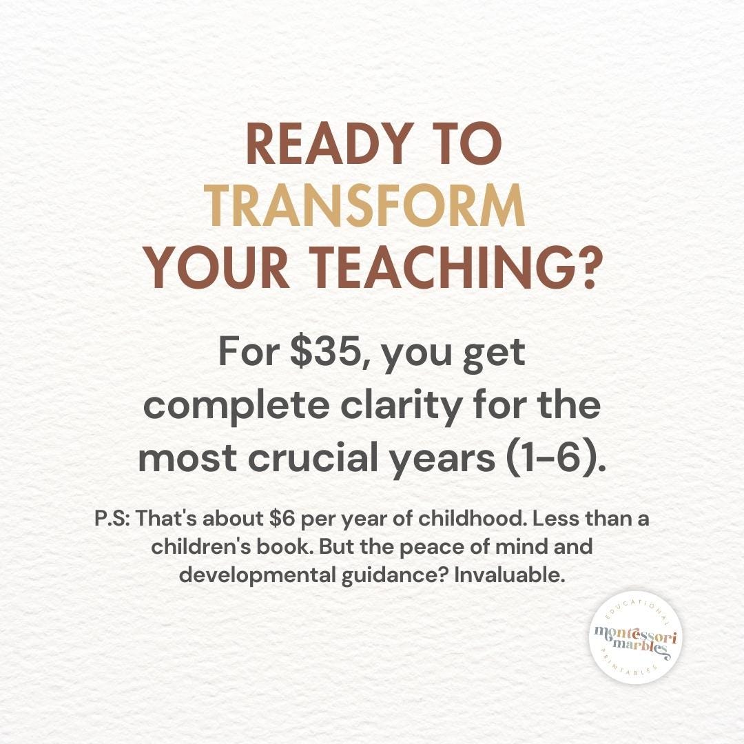 Complete Montessori Curriculum Ages 1-6 | Full-year Homeschool Planner ...