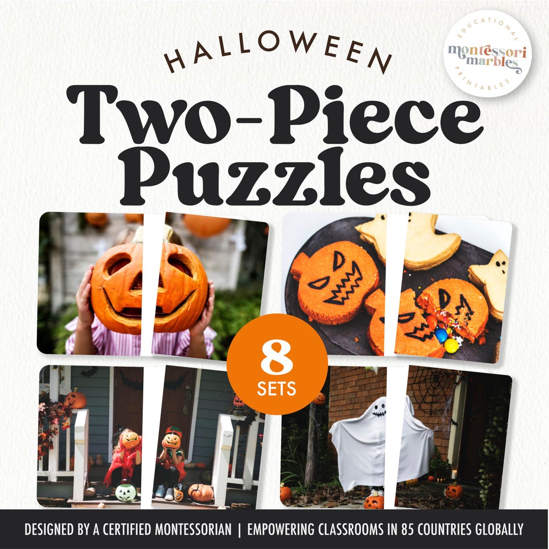 HALLOWEEN Montessori Picture Matching Activity, Toddlers Matching Game ...