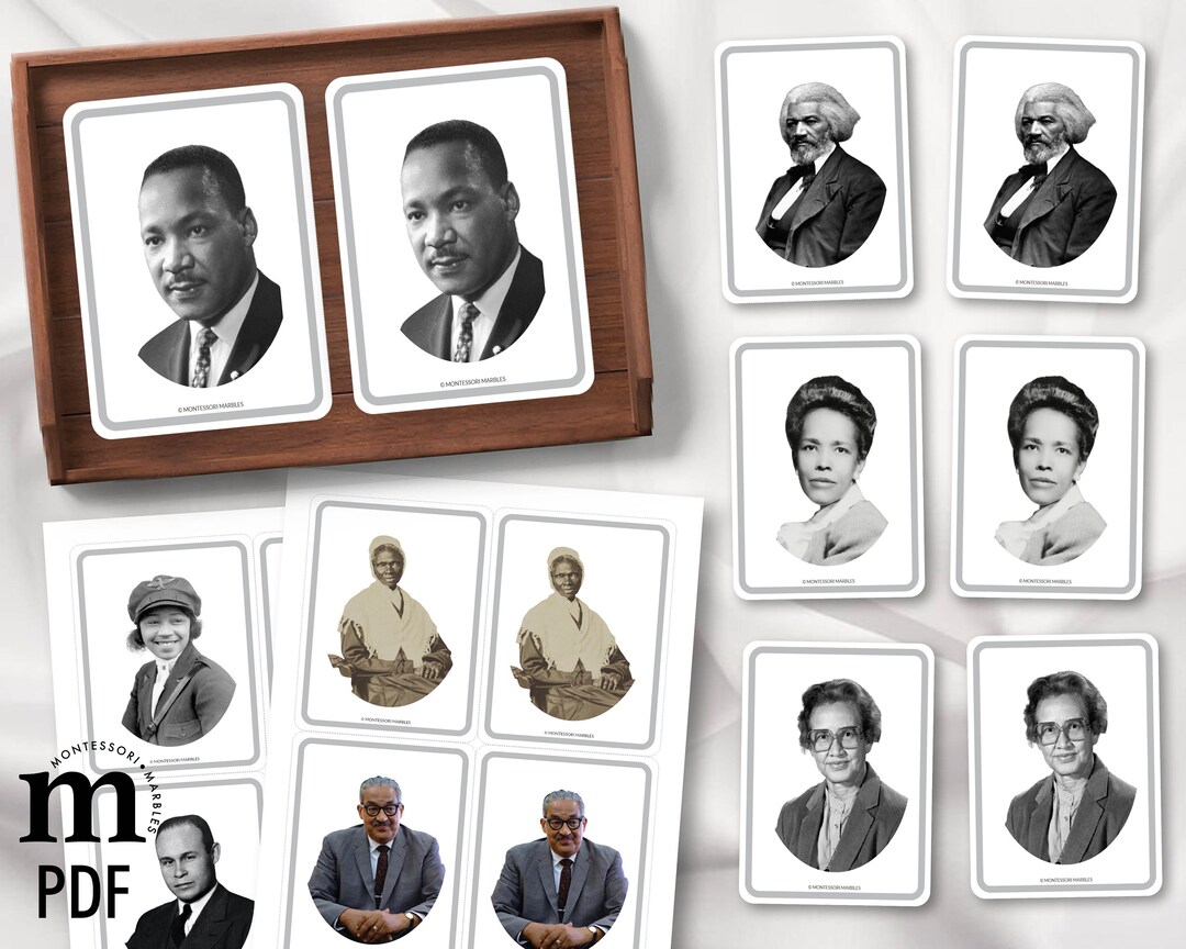 BLACK HISTORY MONTH Matching Picture Cards of Famous African - Etsy