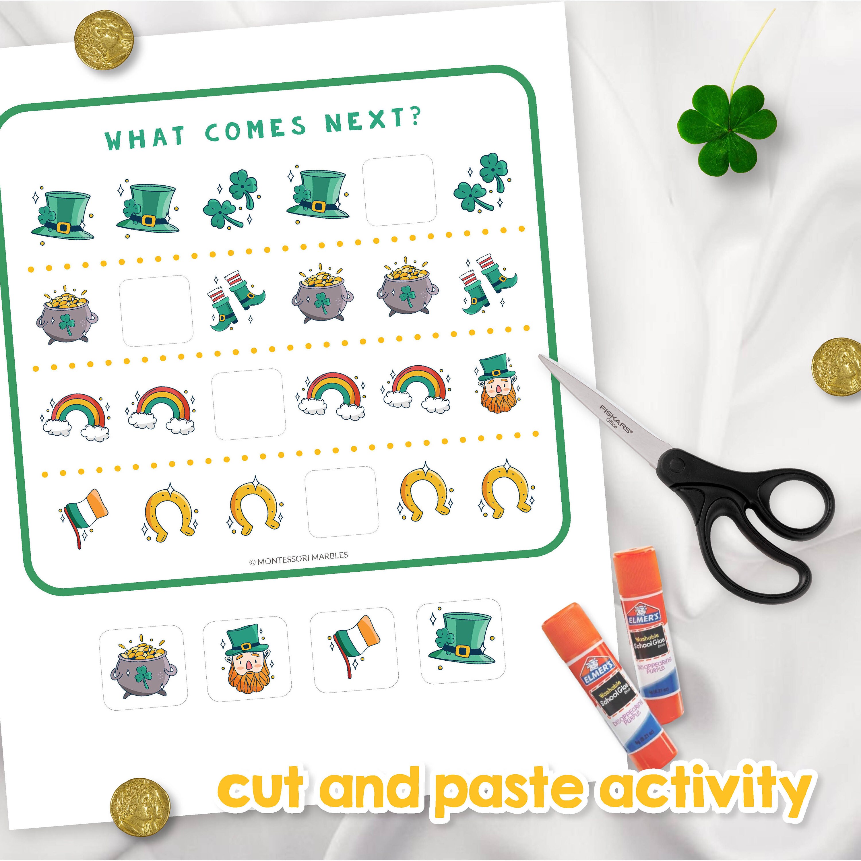 ST PATRICK'S DAY Complete the Patterns Pattern - Etsy