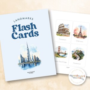 LANDMARKS Flash Cards in Finnish | Montessori Inspired Printable ...