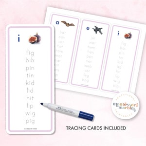 MONTESSORI PINK SERIES Short Vowels Word Lists | Emerging Readers ...