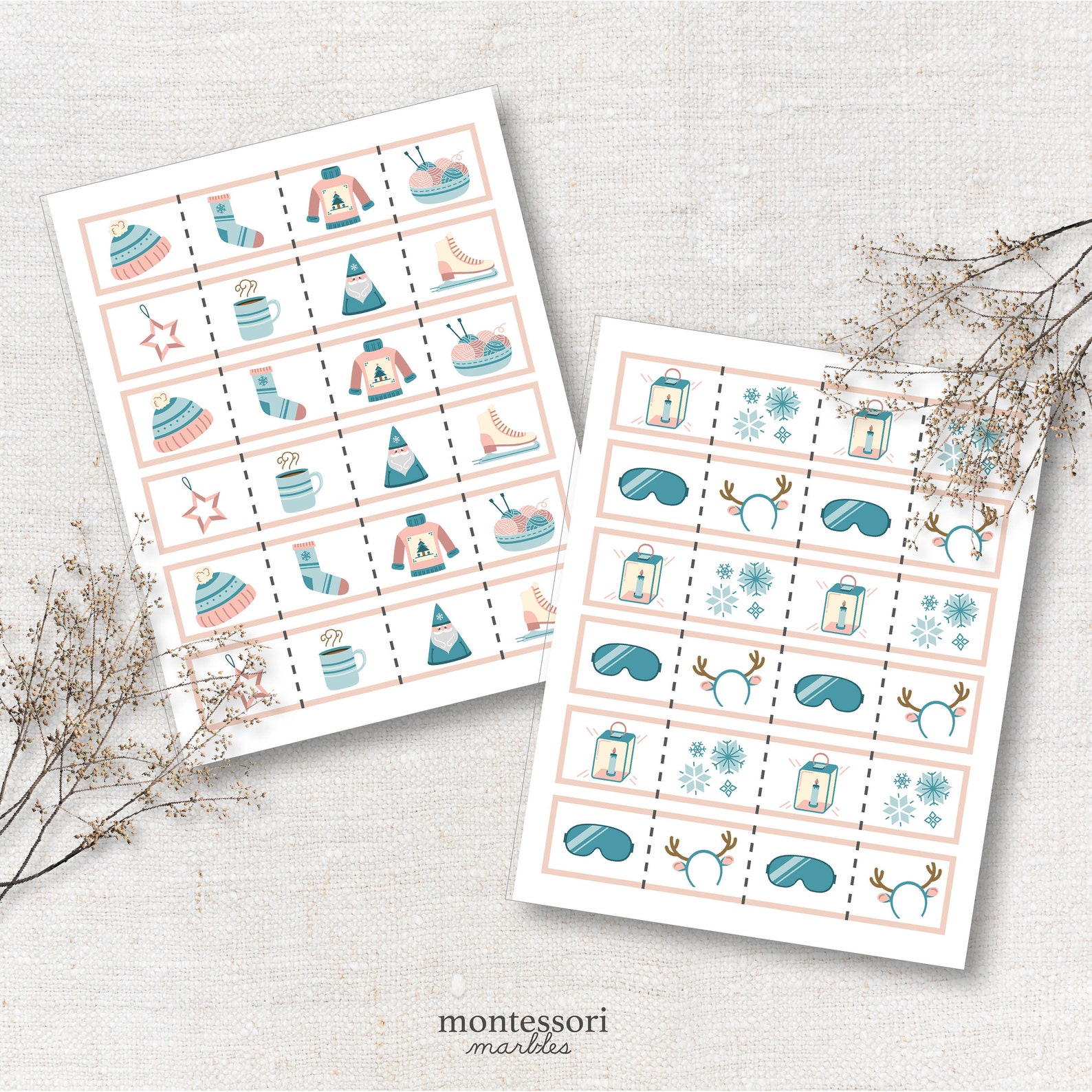 WINTER Cutting Strips Scissors Skills Cutting Skills Fine | Etsy