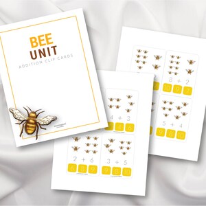 BEE UNIT Addition Clip Cards Simple Addition for - Etsy