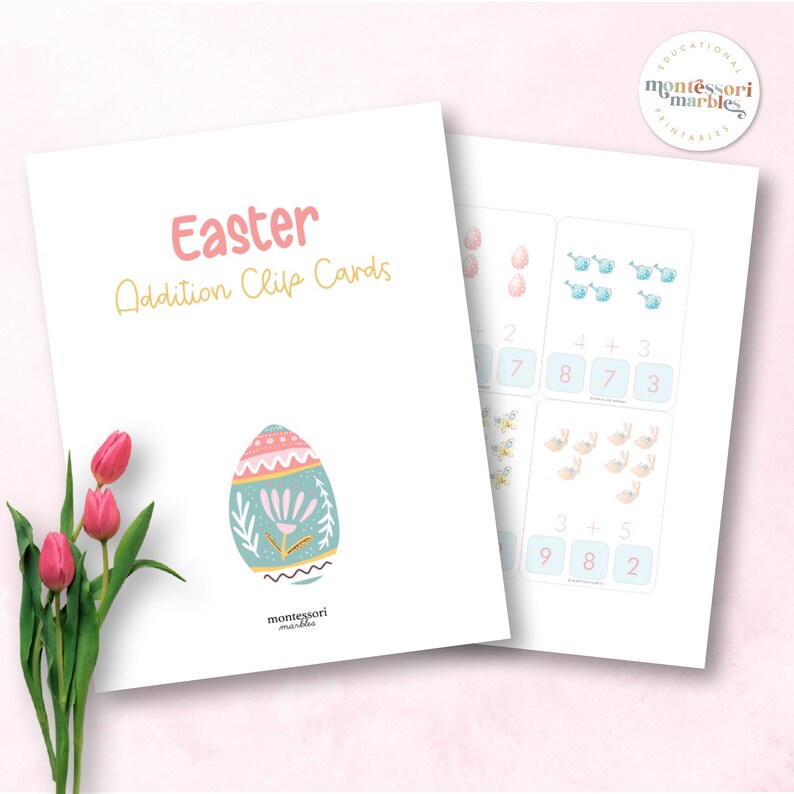 Easter Addition Clip Cards: Kindergarten Math (printable) - Etsy