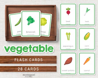 Vegetable Cards for Toddlers - Etsy