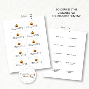 HALLOWEEN Action Cards, Fun Games for Halloween, Halloween Preschool ...