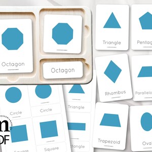 GEOMETRIC SHAPES Nomenclature Cards Montessori Inspired - Etsy