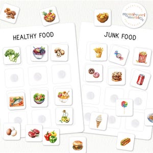 Healthy Eating Habit Sorting Cards | Montessori Preschool Nutrition ...