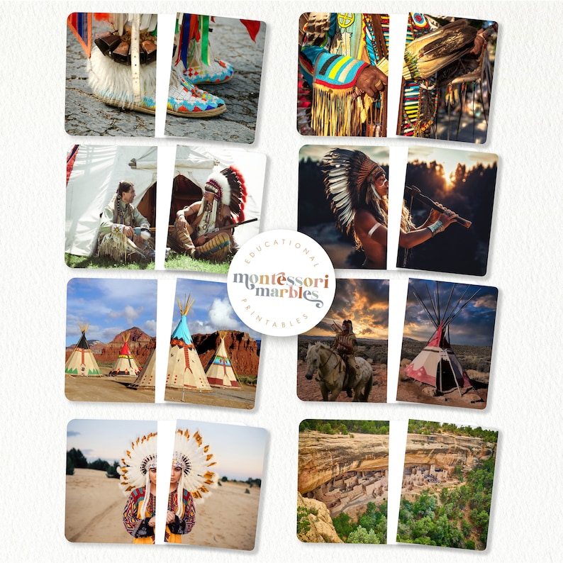 Native American Heritage Complete the Pictures Puzzles | Montessori ...