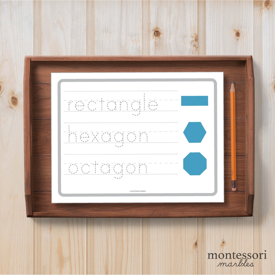 GEOMETRIC SHAPES Tracing and Handwriting Practice for Preschool ...