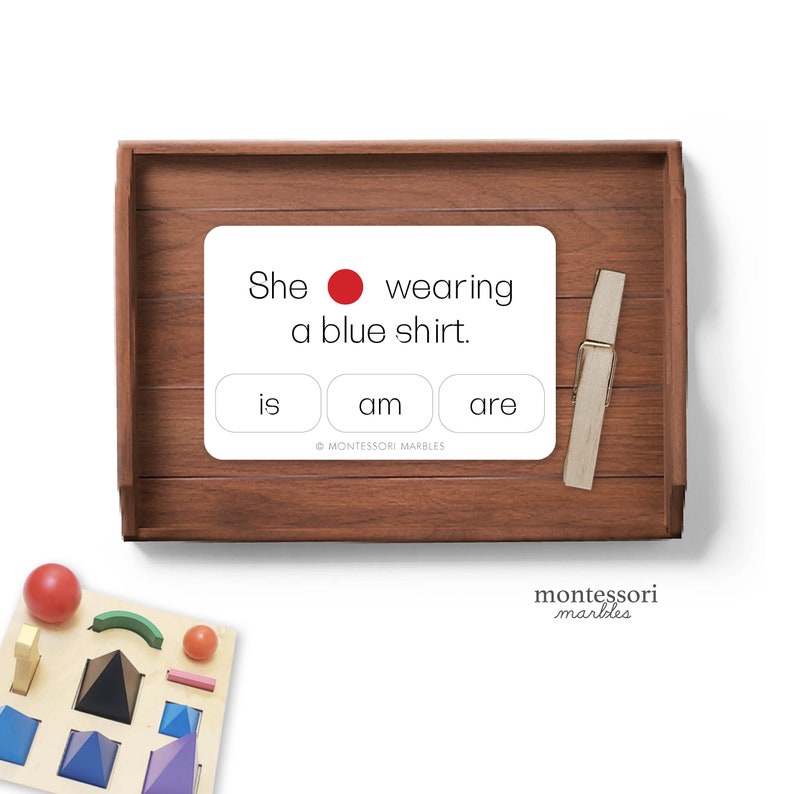 Grammar Be-verb Activity Cards | Montessori Language | Grammar ...