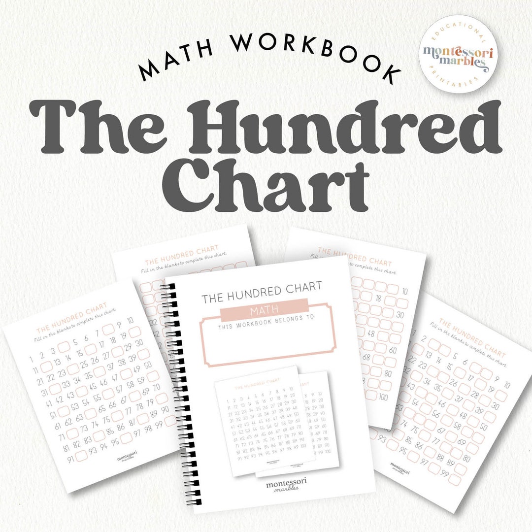 Hundred Chart Workbook Ages 4-6 | 17 Pages Number Practice 1-100 ...