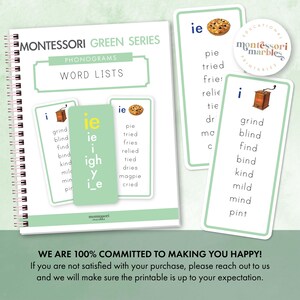 MONTESSORI GREEN SERIES Phonogram Word Lists | Emerging Readers ...