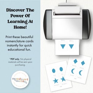 GEOMETRIC SHAPES Nomenclature Cards | Montessori Inspired Resources ...