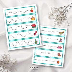 DIWALI Cutting Strips Montessori Inspired Printable Fine Motor Skills ...