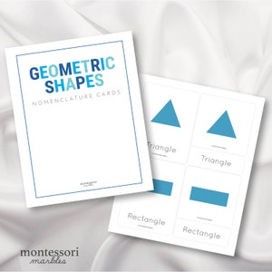 GEOMETRIC SHAPES Nomenclature Cards Montessori Inspired - Etsy