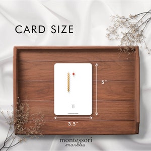 MONTESSORI GOLDEN BEADS Nomenclature Cards Kindergarten Math Counting 1 ...