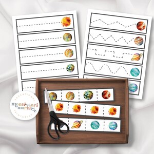 Solar System CUTTING PRACTICE Strips | Fine Motor Skills | Montessori ...