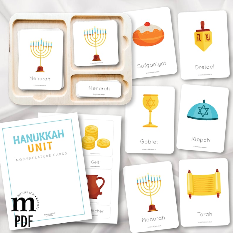 HANUKKAH Montessori Nomenclature Cards | Cultural Studies | Social ...