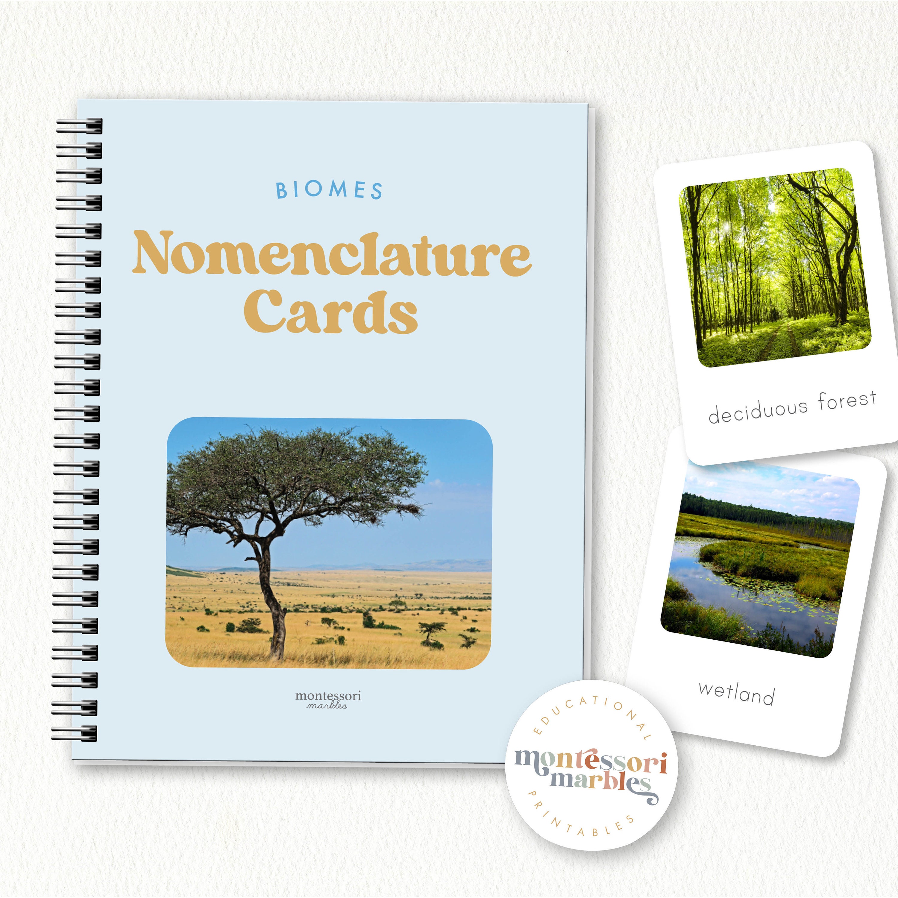 BIOMES Nomenclature Cards Montessori Inspired Cards Social Studies ...