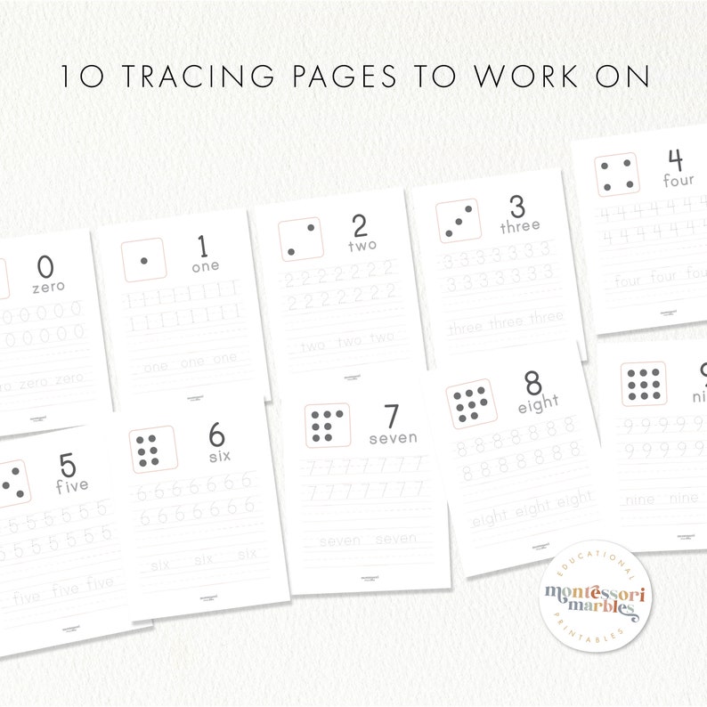 Math Counting 1-10 Workbook | Montessori Mathematics | Number ...