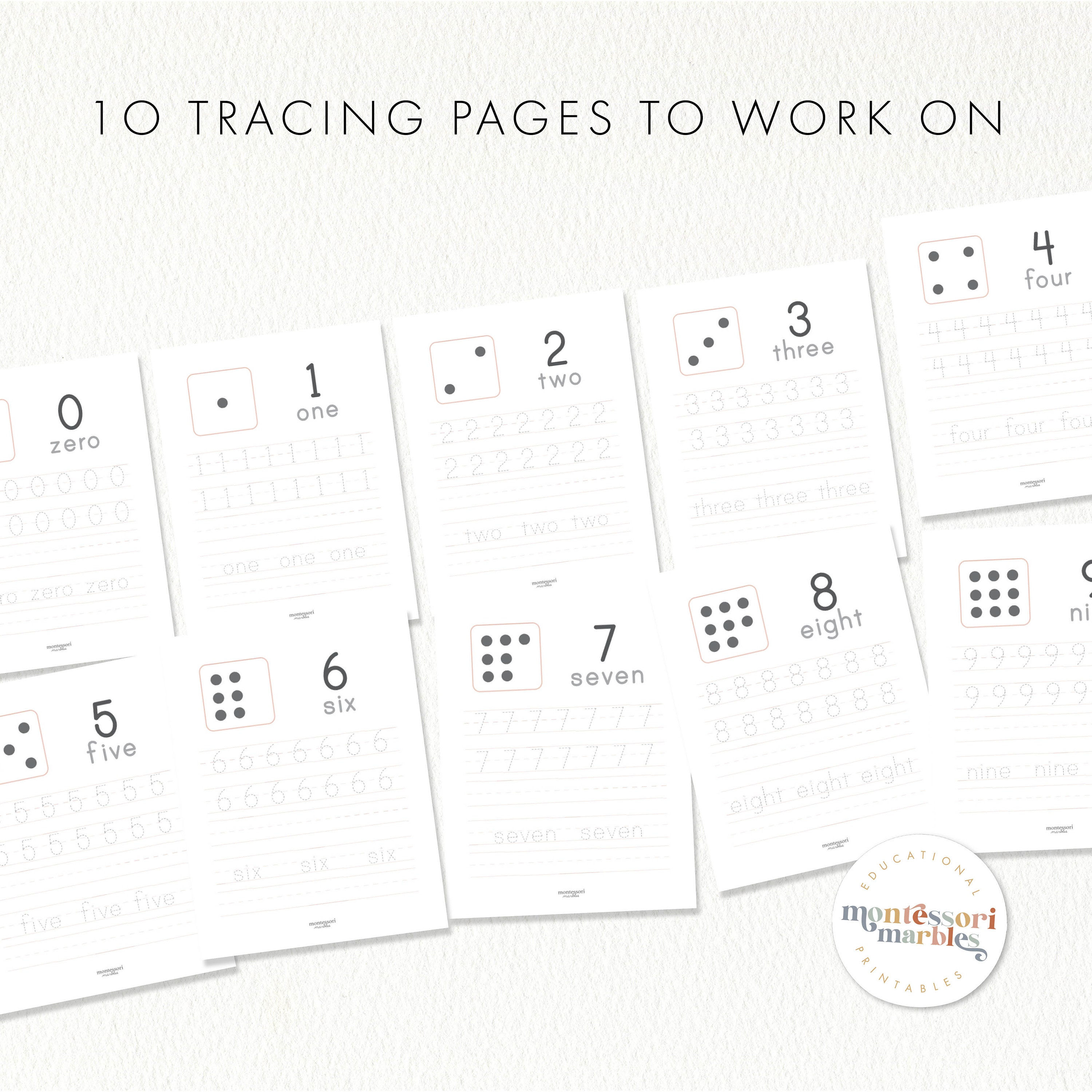 Math Counting 1-10 Workbook | Montessori Mathematics | Number ...